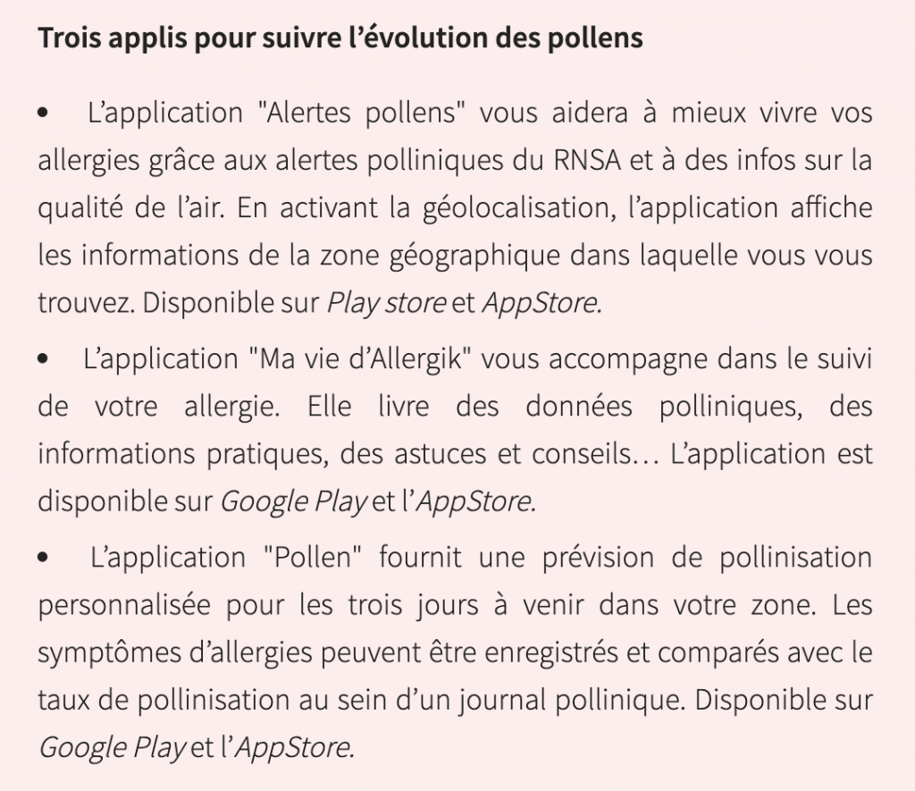 Pollinose - Médecine Intégrée