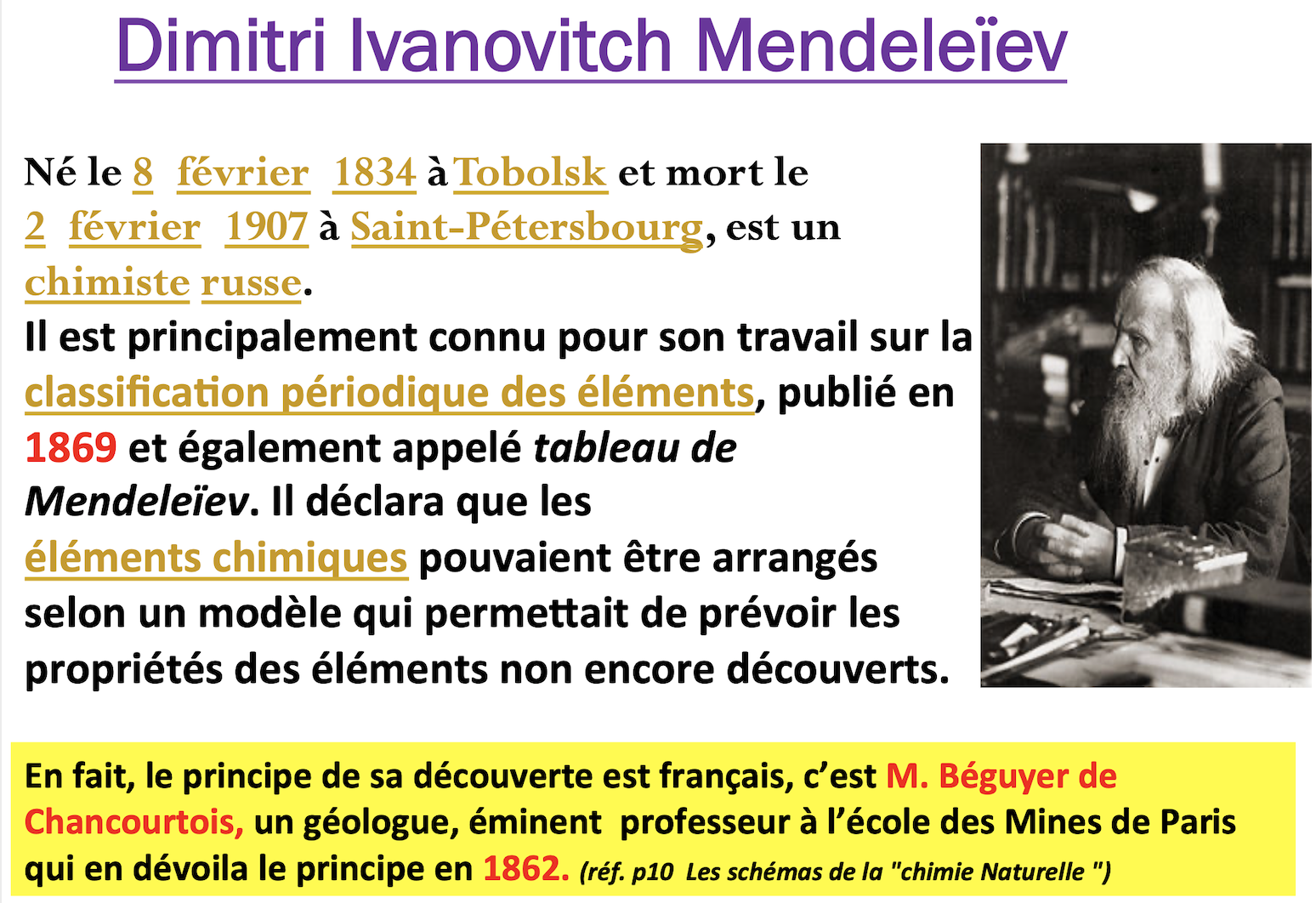 La table de Mendeleïev (Marieb ch.2A) - Médecine Intégrée