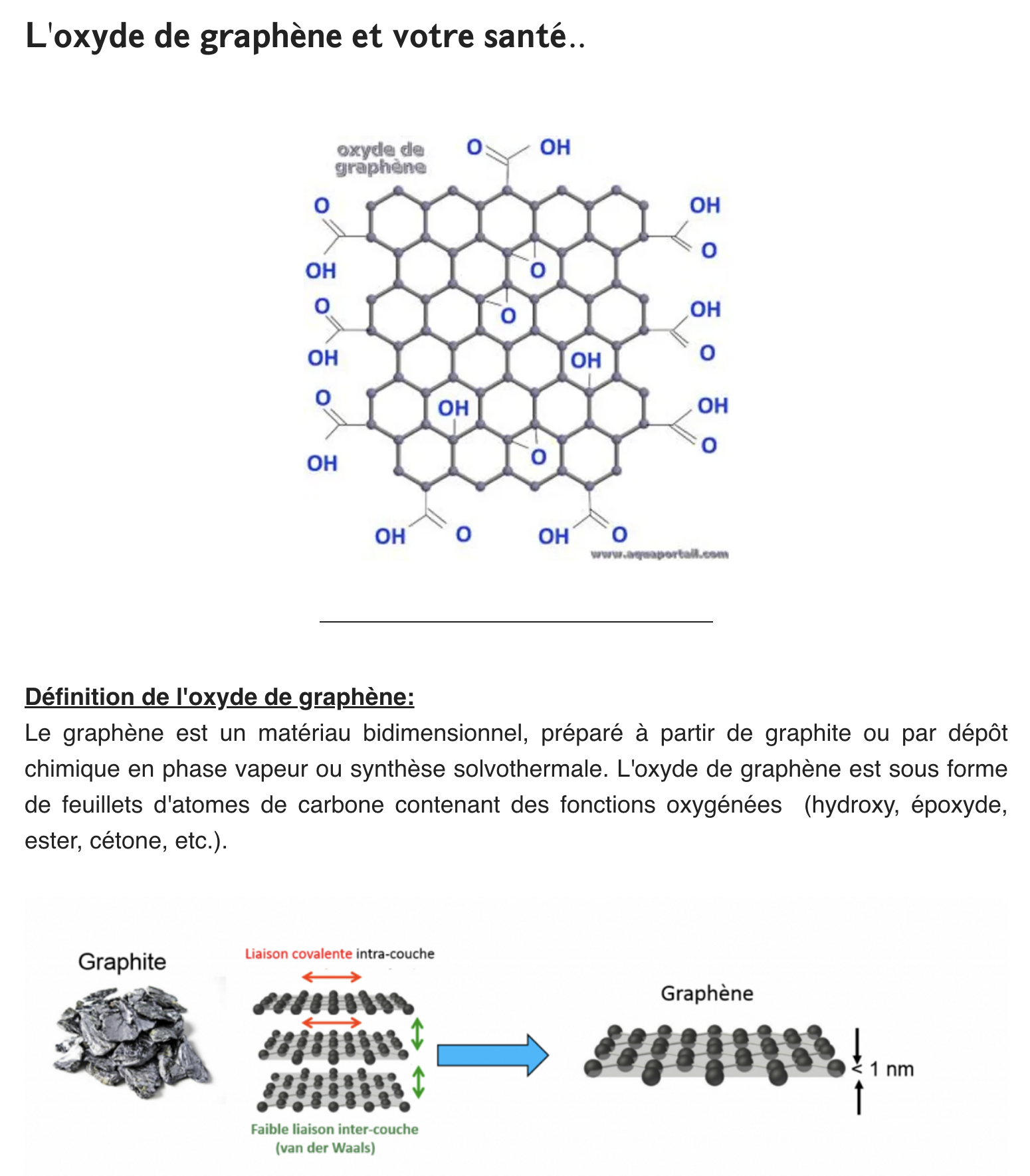 Le graphène - Médecine Intégrée